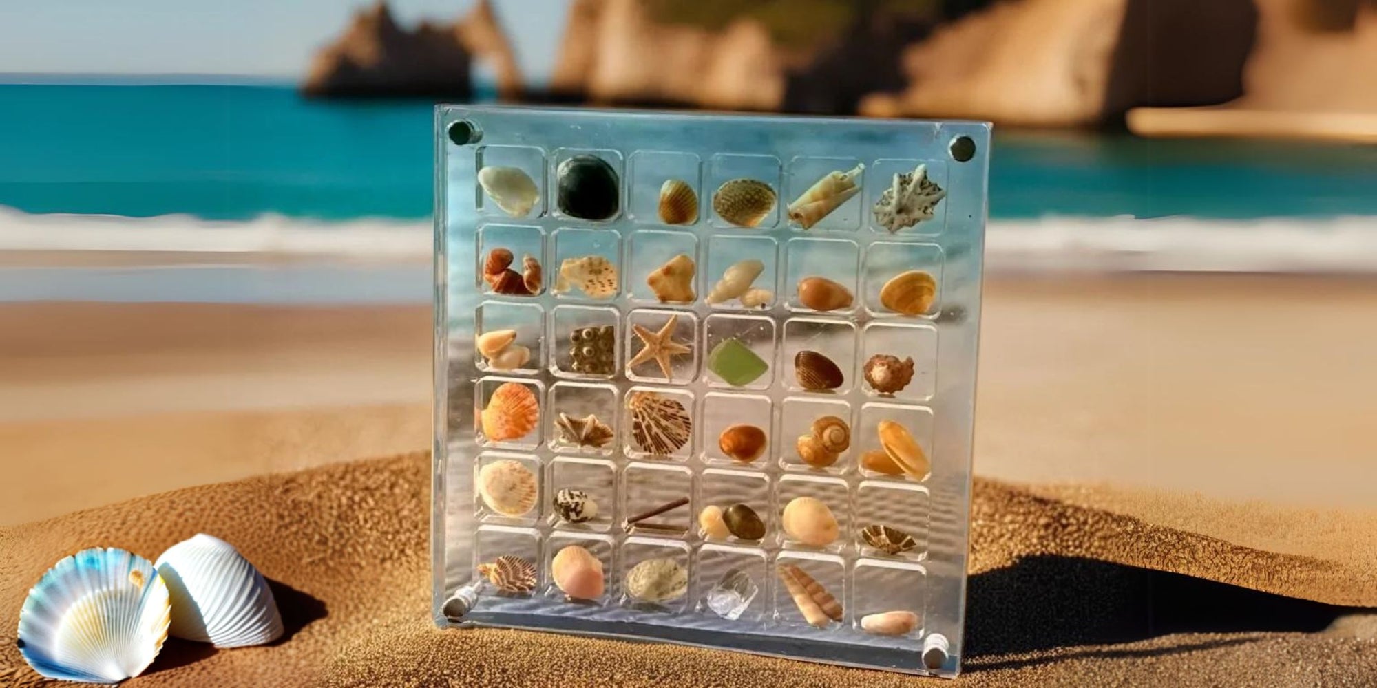FinGlass Acrylic Magnetic Seashell Display Box